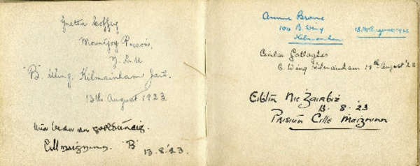 AOIFE TAAFFE'S AUTOGRAPH BOOK An - auctions & price archive
