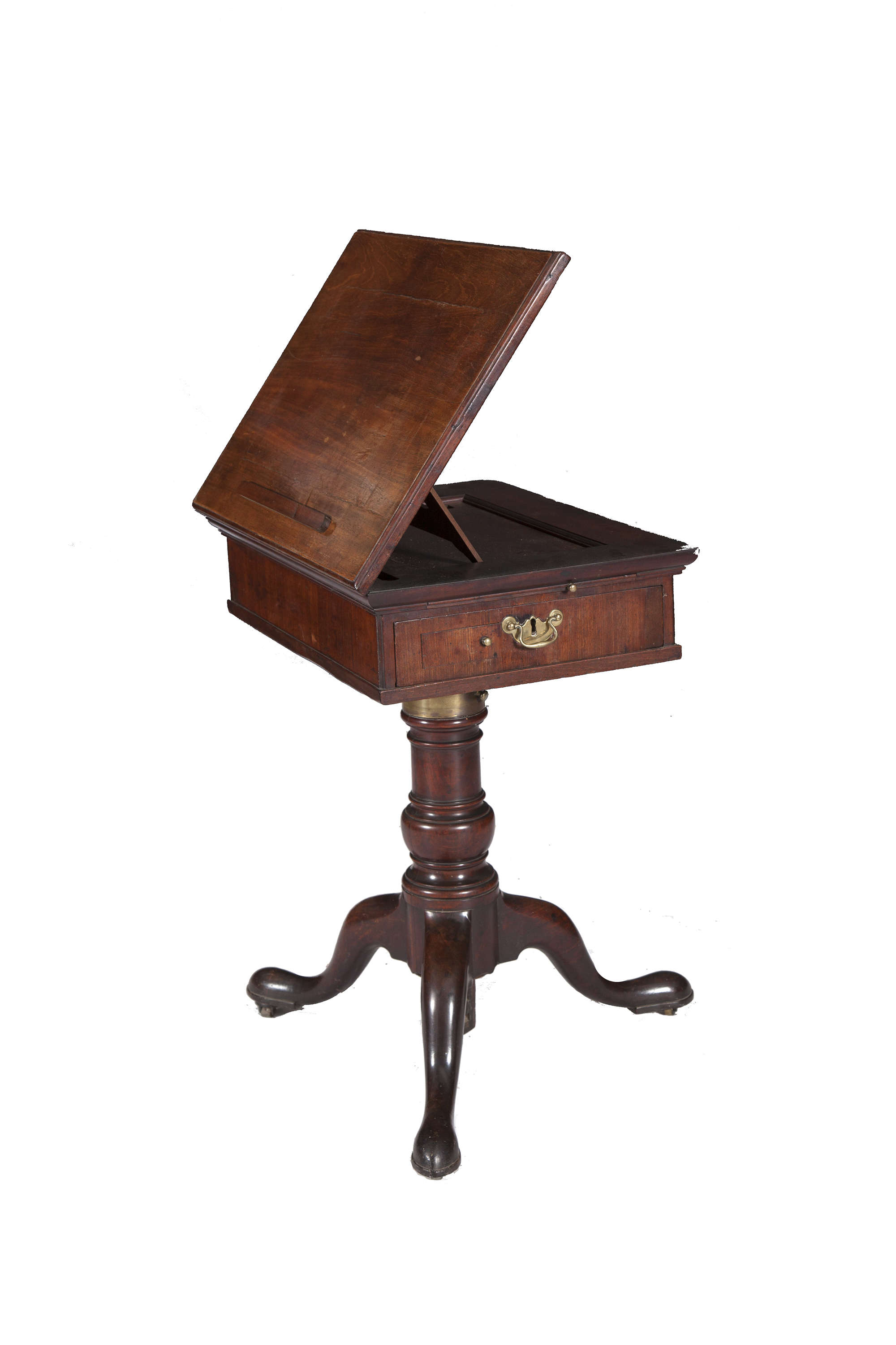 LOT:118 | A GEORGE IV MAHOGANY GENTLEMAN’S LIBRARY READING TABLE