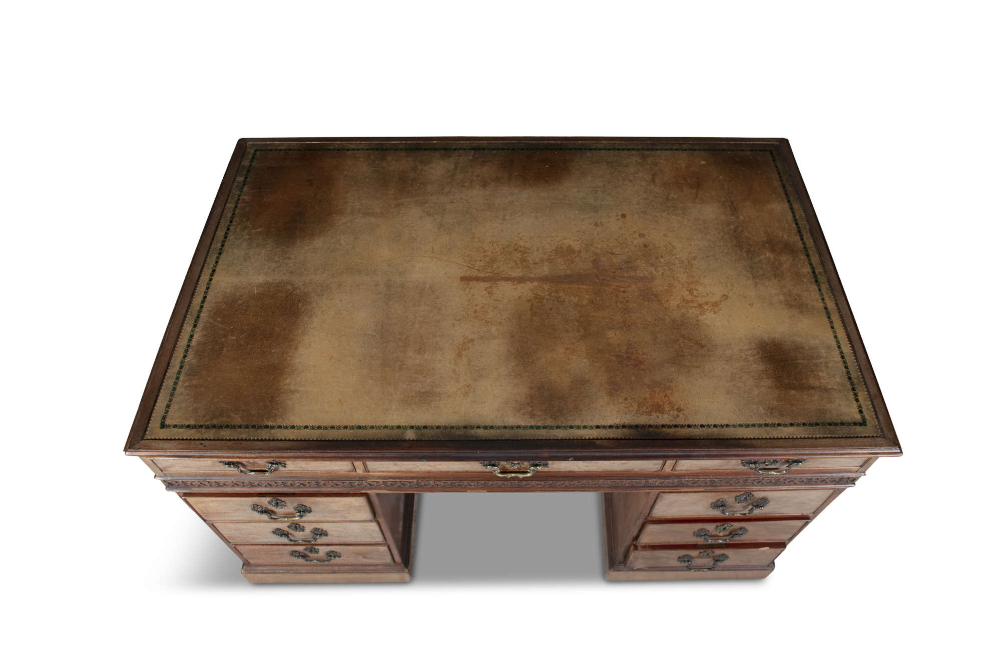 LOT:511 | A FINE GEORGE III MAHOGANY PEDESTAL DESK AFTER A DESIGN BY ...